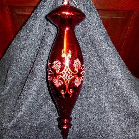 Vintage | Holiday | Extra Large Finial Christmas Ornament Glass | Poshmark